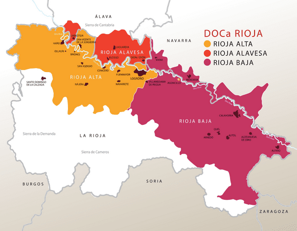 The Subareas of D.O.Ca. Rioja